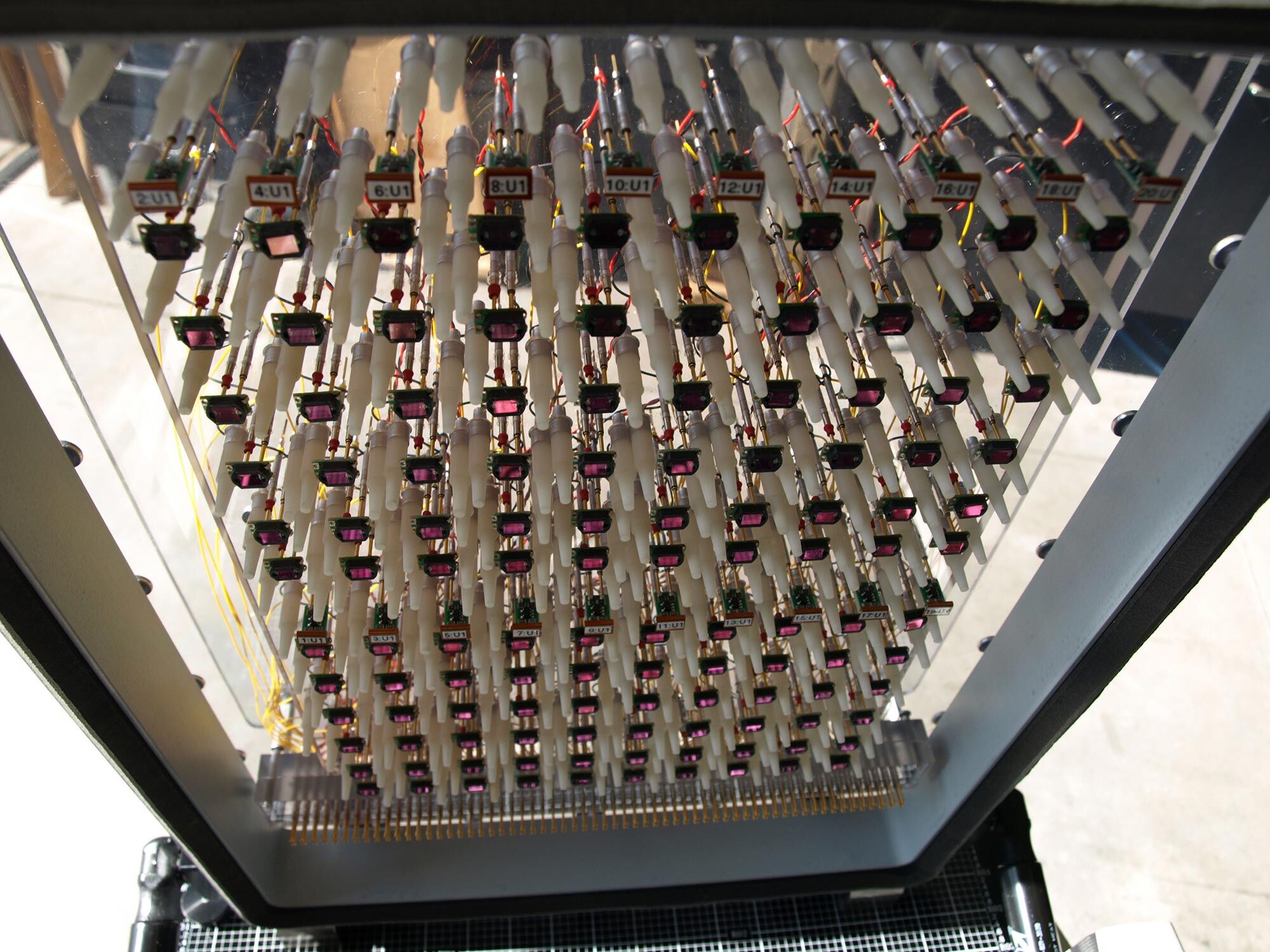 ICT Fixture With Dense LED Sensing - Test Head Engineering, LLC